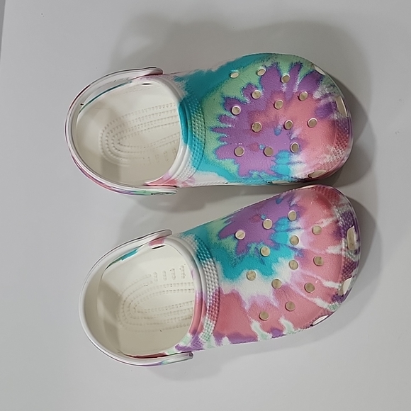 CROCS | Shoes | Crocs Classic Tiedye Graphic Clog Size J 2 | Poshmark